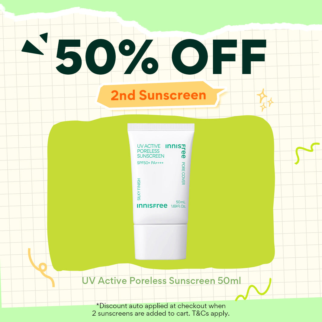 UV Active Poreless Sunscreen SPF50+ PA++++ 50ml – innisfree Singapore