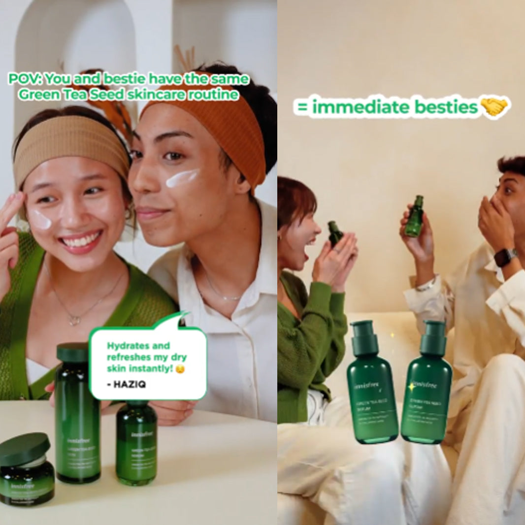 When our innifriends become inni-besties with the Green Tea Seed Line ...